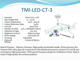 Technomed Led ot light catalog | PPTX | Cameras and Camcorders ...