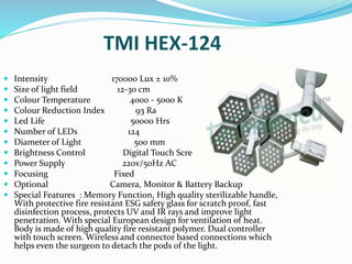 Technomed Led ot light catalog | PPTX | Cameras and Camcorders ...