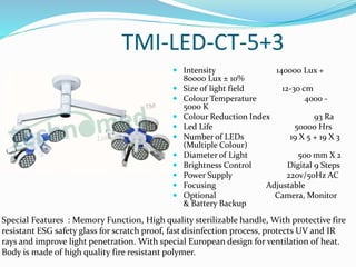 Technomed Led ot light catalog | PPTX | Cameras and Camcorders ...