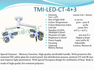 Technomed Led ot light catalog | PPTX | Cameras and Camcorders ...