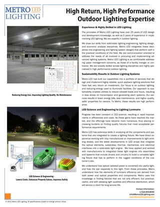 LED Outdoor Lighting Experts - Background on Metro LED Lighting | PDF ...