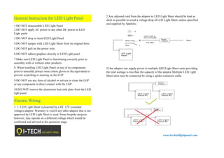 I-TECH Led panel over view