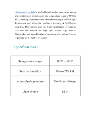 LED phototherapy light | PDF