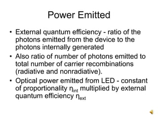 LED Power Output and Efficiency | PPT