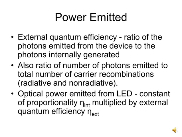 LED Power Output and Efficiency | PPT | Chemistry | Science