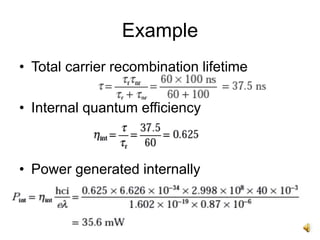 LED Power Output and Efficiency | PPT