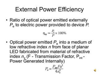 LED Power Output and Efficiency | PPT