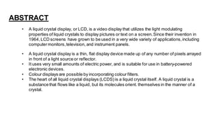 LCD SCROLLING AND TECHNOLOGY WITH CLEAR DIMENSIONS | PPT