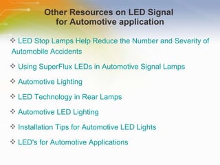 Solution on Automotive LED Signal Lighting | PPT