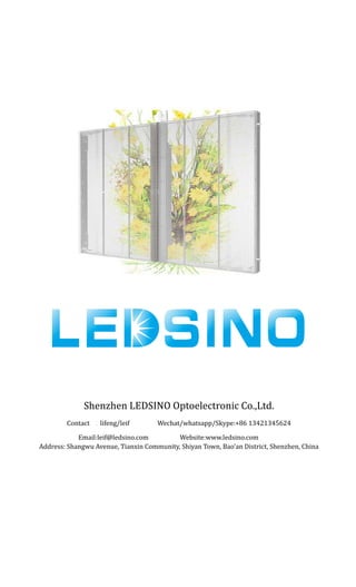 LEDSINO Transparent Display Solution | PDF | Technology & Computing