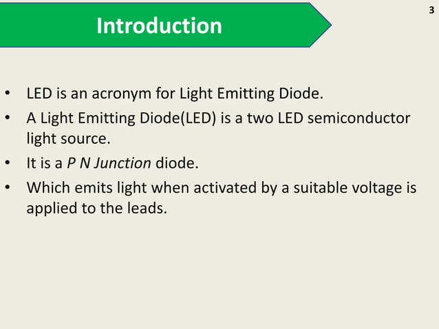 LED's Presentation | PPTX | Chemistry | Science