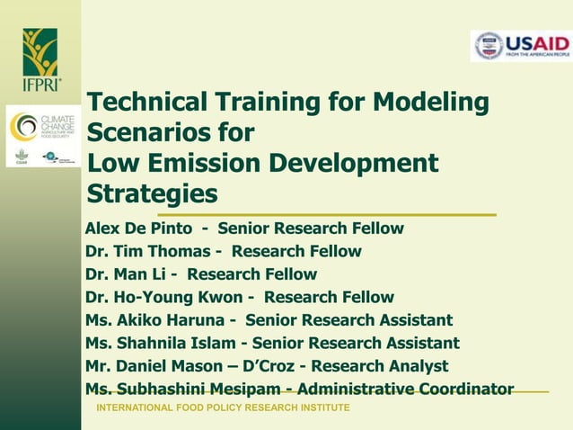 Low Emissions Development Strategies (LEDS) Training Sept 9, 2013 | PPT