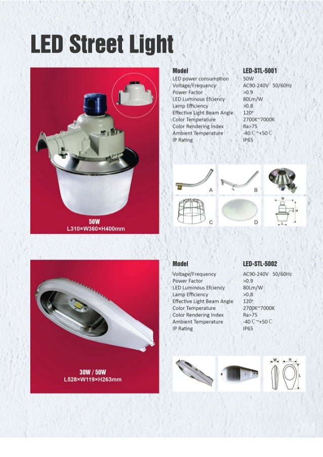 Led Street Light Specification