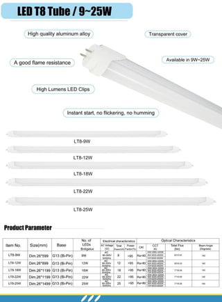 Led t8 tube light catalog | PDF