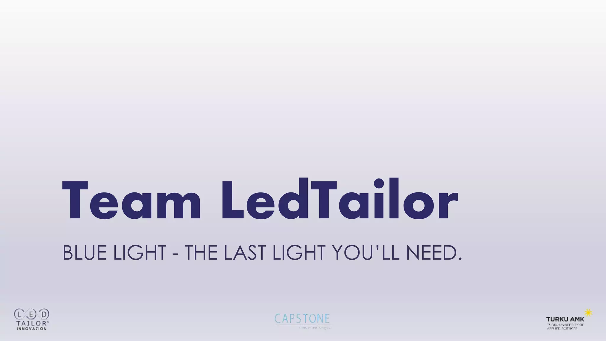 Led Tailor Capstone Pitch | PPTX