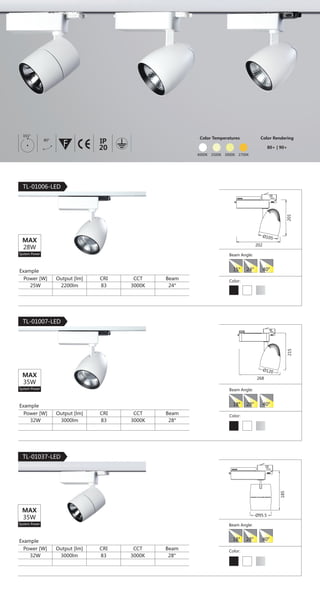 2016 LED Track Lighting, LED Rail Lights | PDF