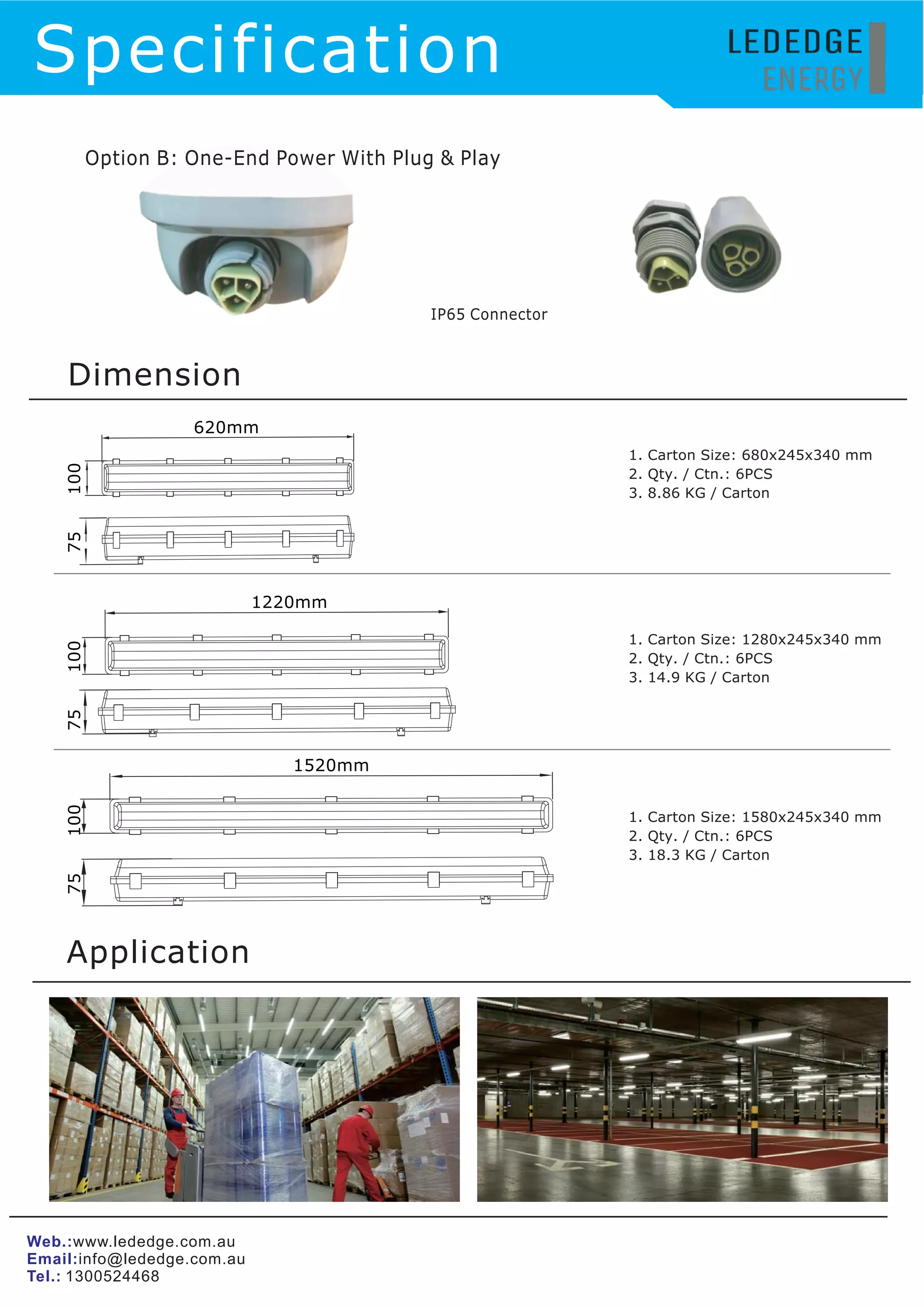 LED Tri Proof Light data_sheet | PDF