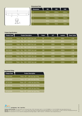 LED Tube Light I ray Series | PDF