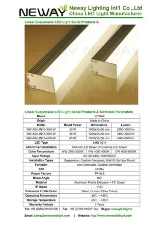 Led tube lights linear, suspended profiles aluminum light linear ...