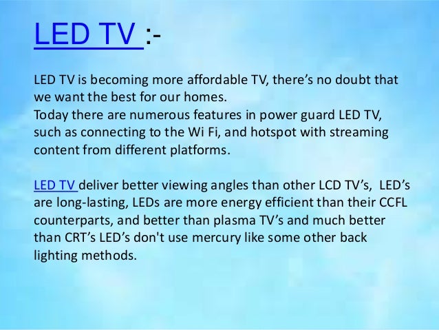 Led tv | PPTX