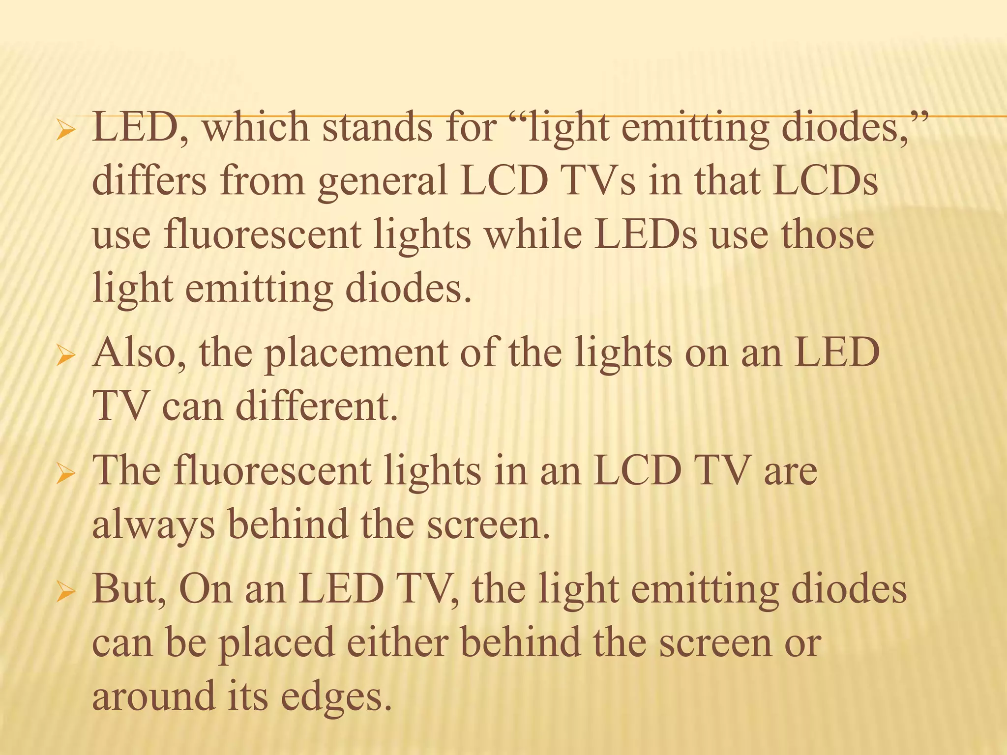 Led tv electronics | PPTX