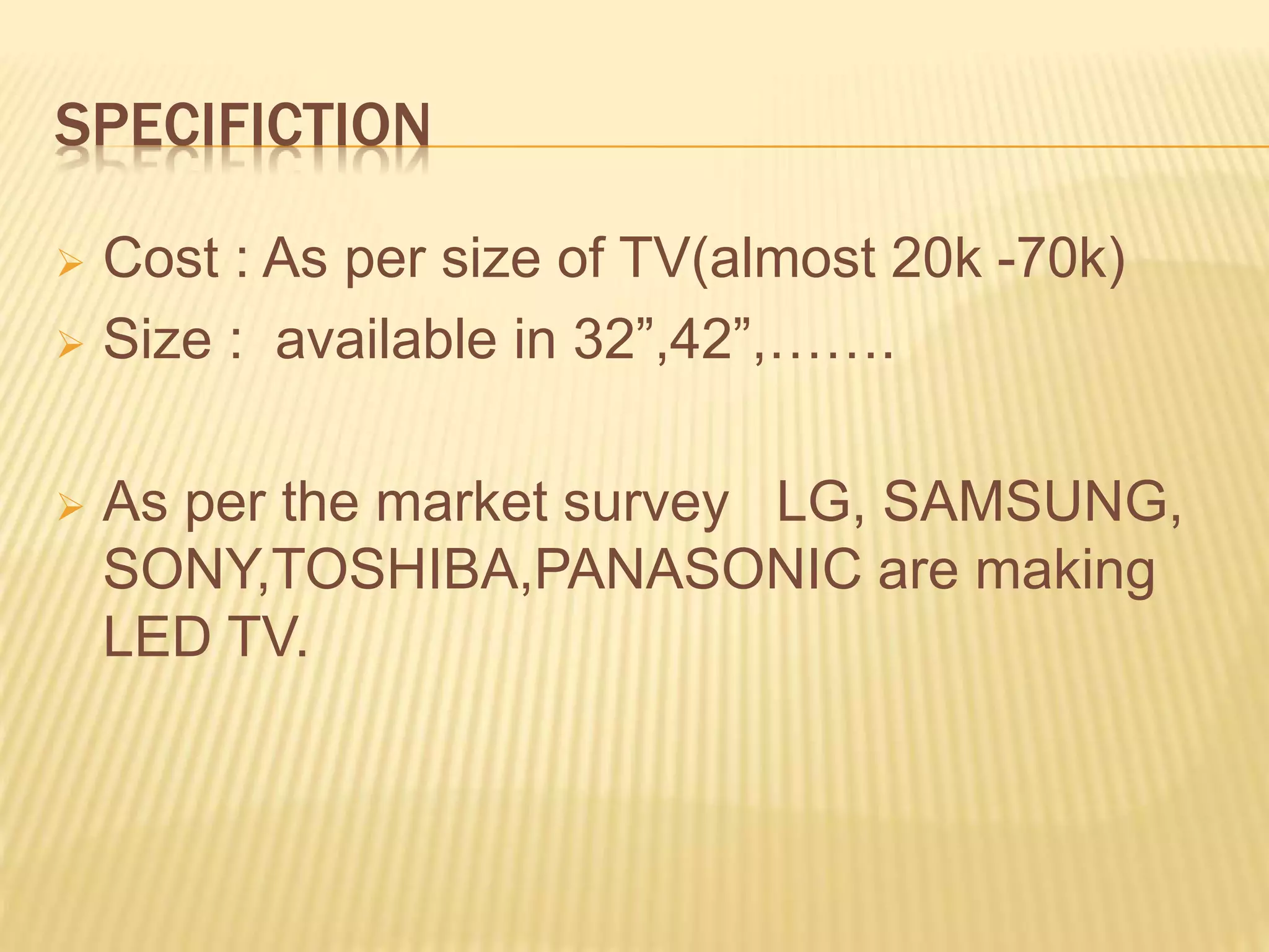 Led tv electronics | PPTX