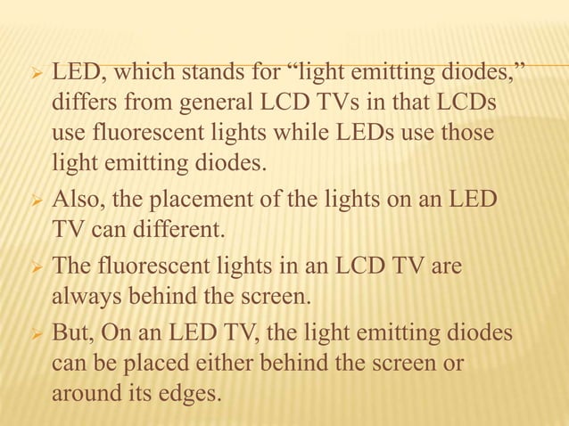 Led tv electronics | PPTX | Home Entertainment Systems | Consumer Electronics