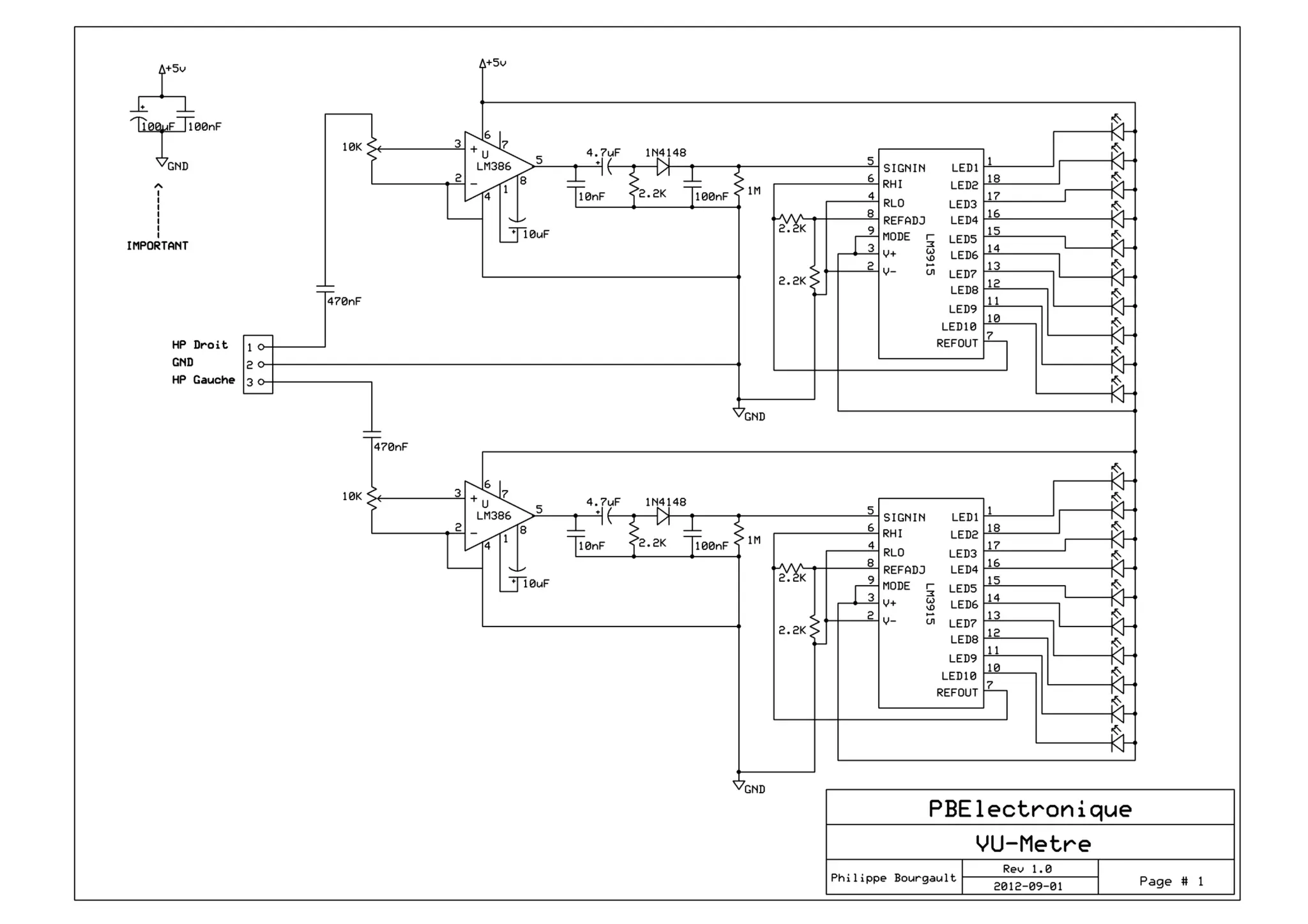 LED Vu-Metter LM3915 and LM386 | PDF