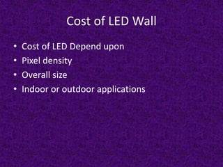 what is LED Wall, how do we install it | PDF