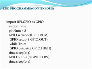 Led with raspberry pi | PPT | Technology & Computing