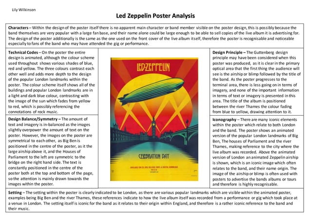 Led zeppelin poster analysis | PPT