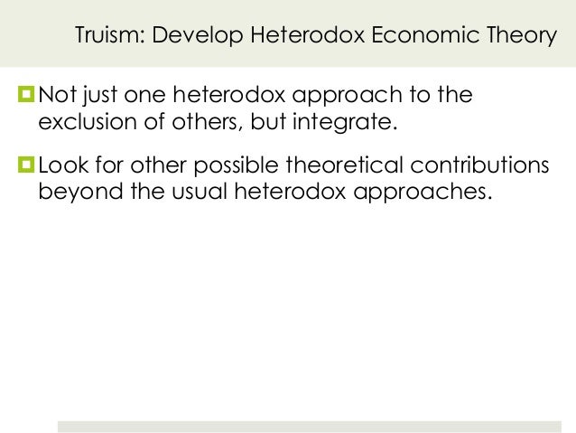 The Role of Microeconomics in Heterodox Economics - A View of a Heter…
