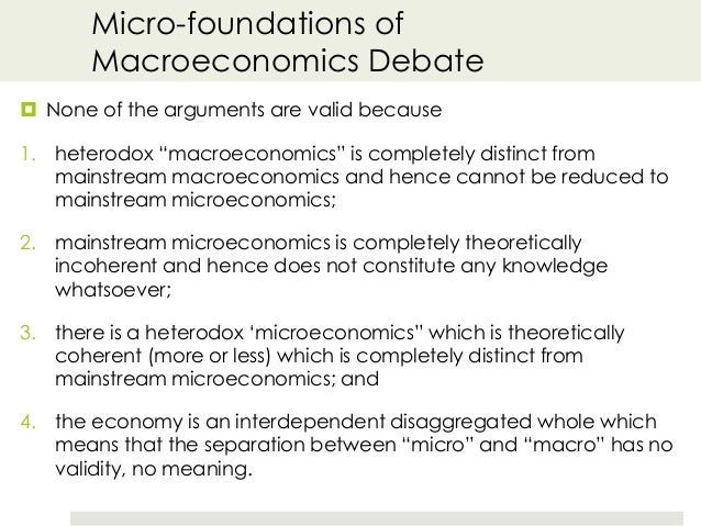 The Role of Microeconomics in Heterodox Economics - A View of a Heter…