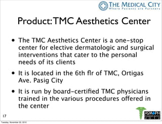 TMC Aesthetics Marketing Plan | PDF