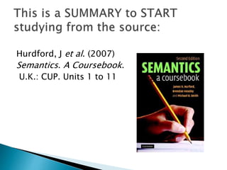 Lee3 semantics-a coursebook | PPTX