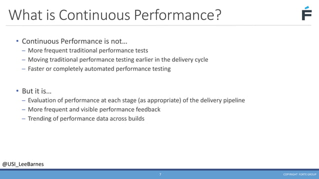 Continuous Performance Testing in DevOps - Lee Barnes | PPT