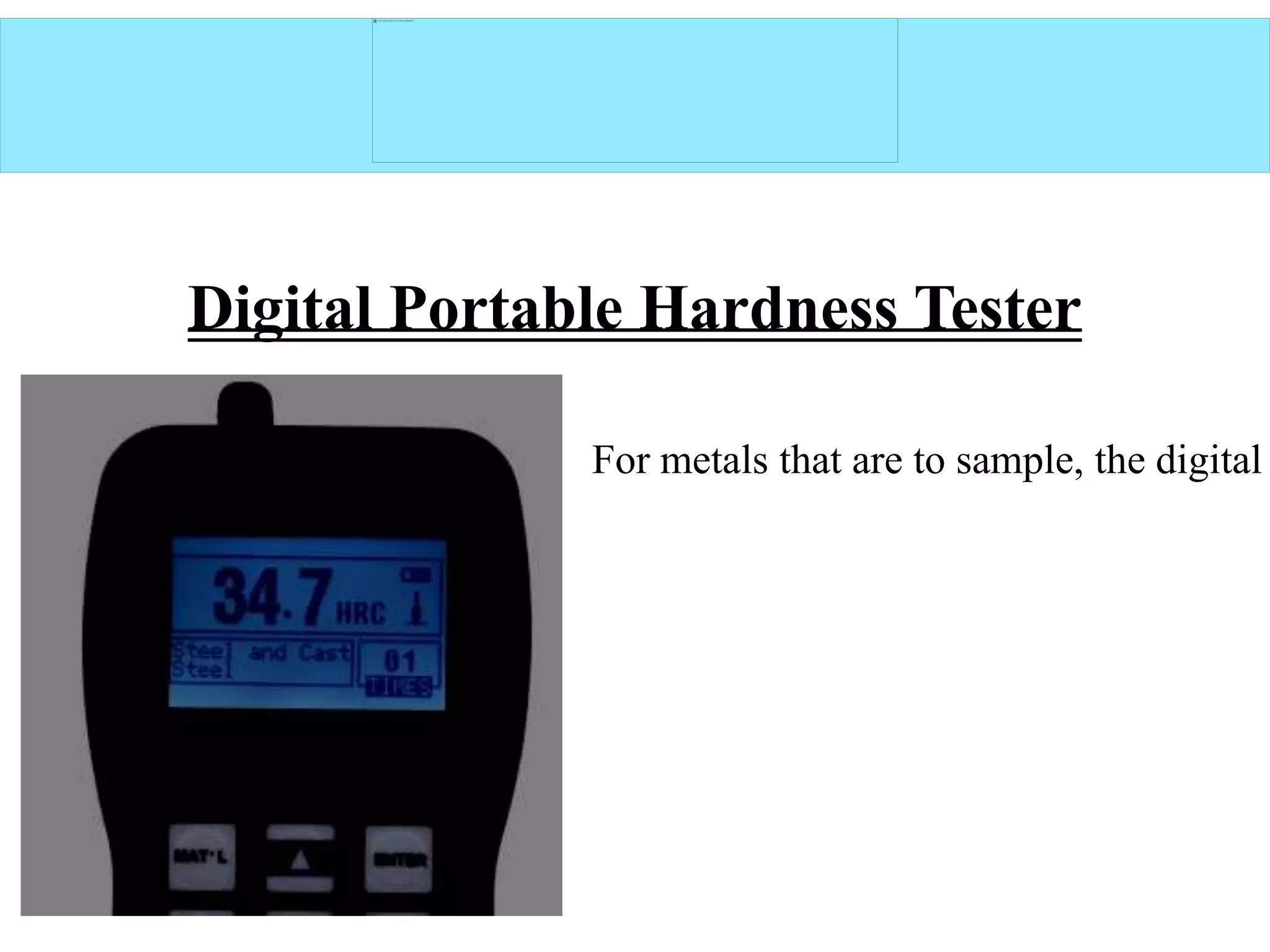 Portable Rockwell Tester | PPT