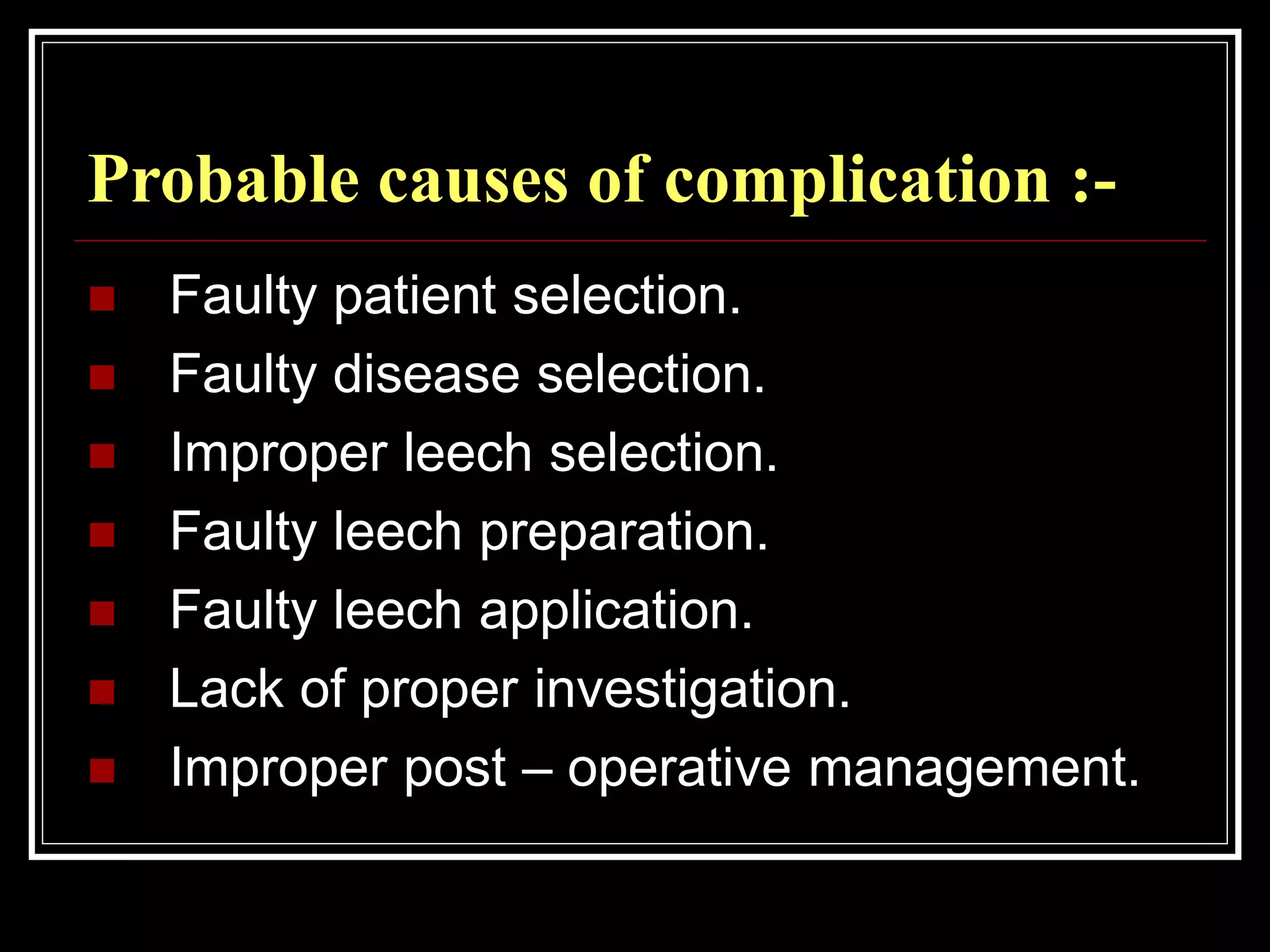 A bitter experience of Leech application | PPT