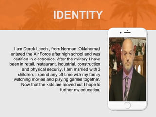 Derek Leech Personal Brand Exploration for Digital Marketing | PPT