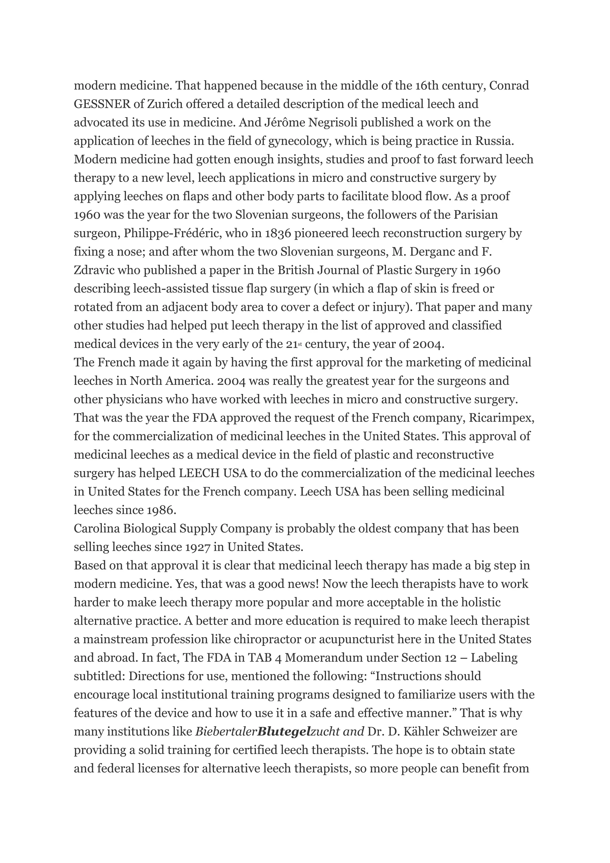 Leech therapy | DOCX