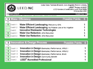 LEED Certified Libraries: Platinum and Gold Projects | PPT