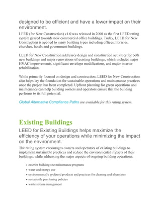 LEED U.S. Green Building Council.htm | Developmental Sites | Real Estate