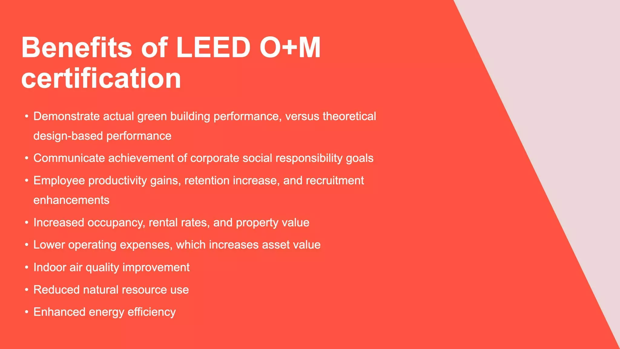 LEED O+M: Recognizing Exellence in Existing Buildings | PPTX