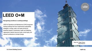 LEED O+M: Recognizing Exellence in Existing Buildings | PPTX