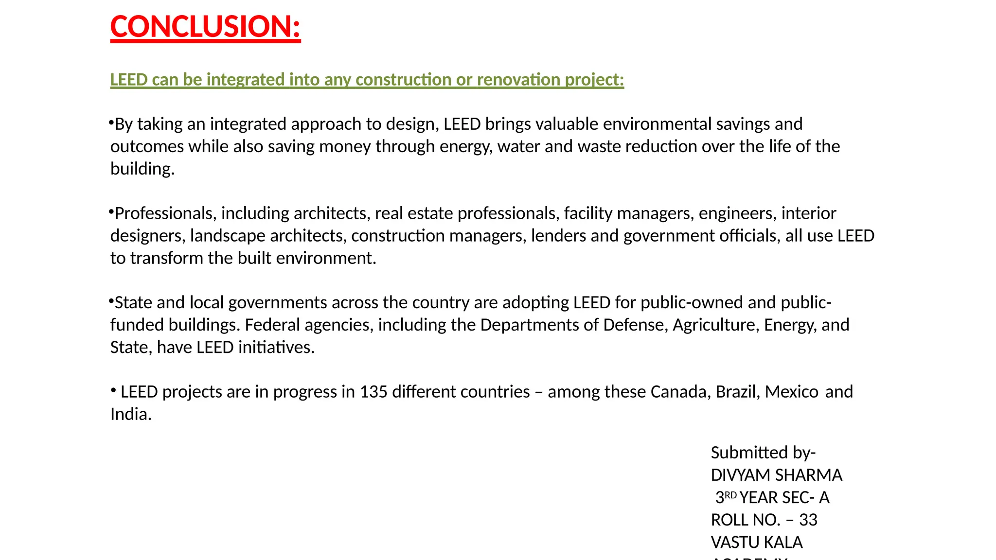 leed energy efficiency and green buildings | PPT