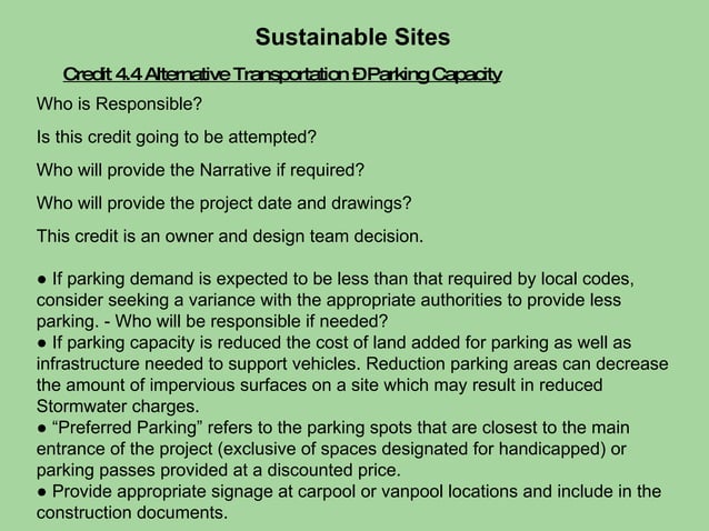 Leed Civil Engineering Strategies | PPT