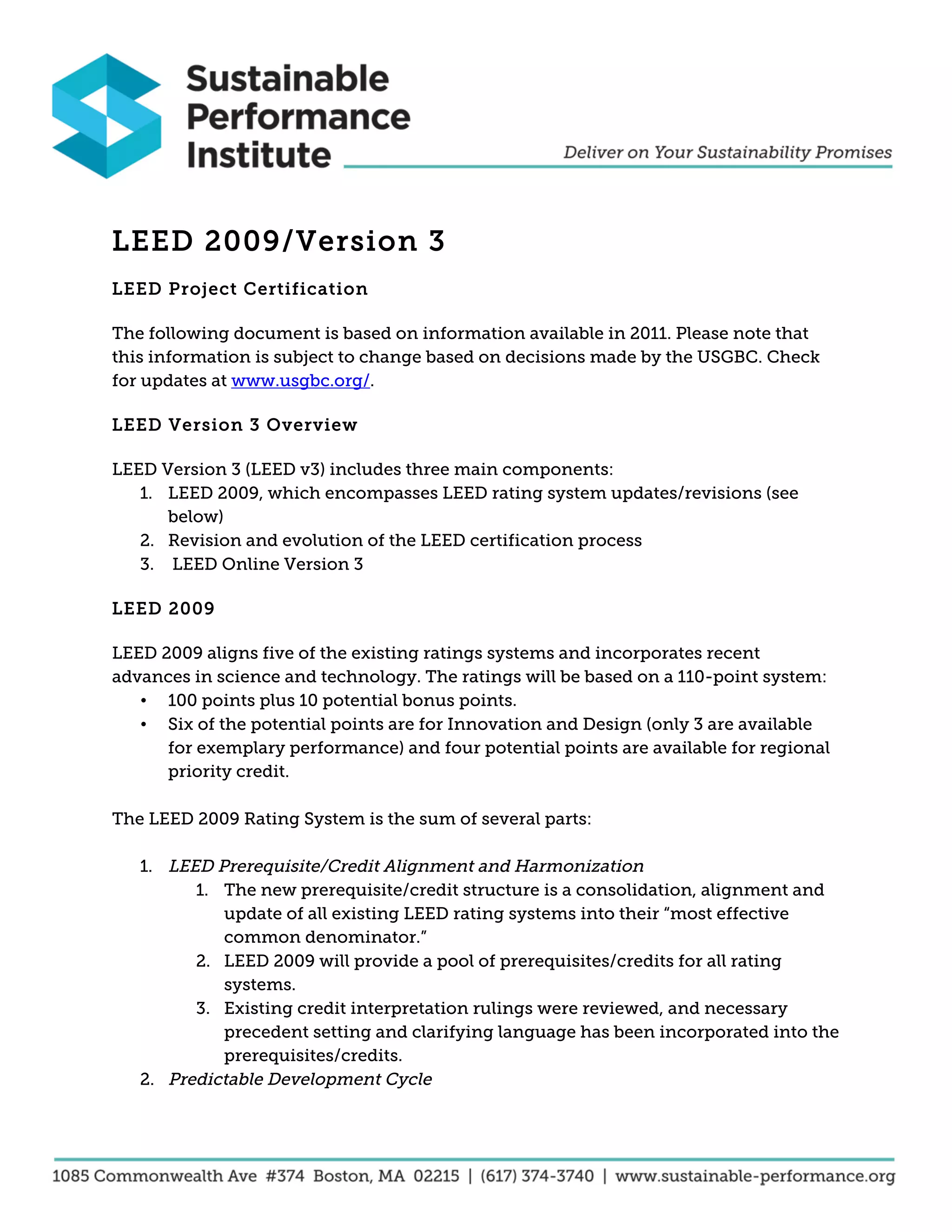 LEED 2009/Version 3 | PDF