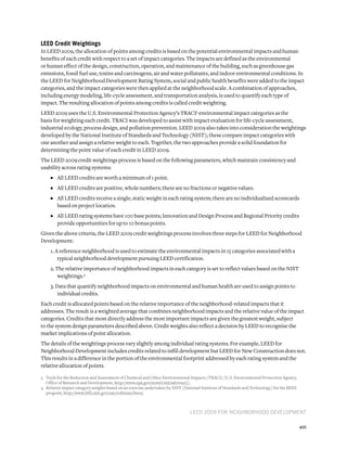 Leed 2009 for neighborhood development rating system | PDF