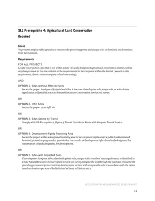 Leed 2009 for neighborhood development rating system | PDF
