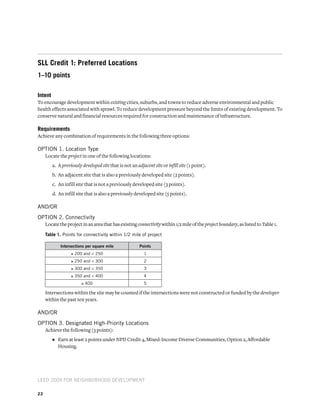 Leed 2009 for neighborhood development rating system | PDF